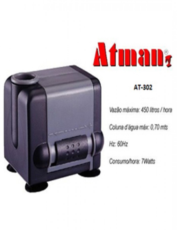 Atman Bomba Submersa AT-302 | Aquaricamp Loja de Aquários